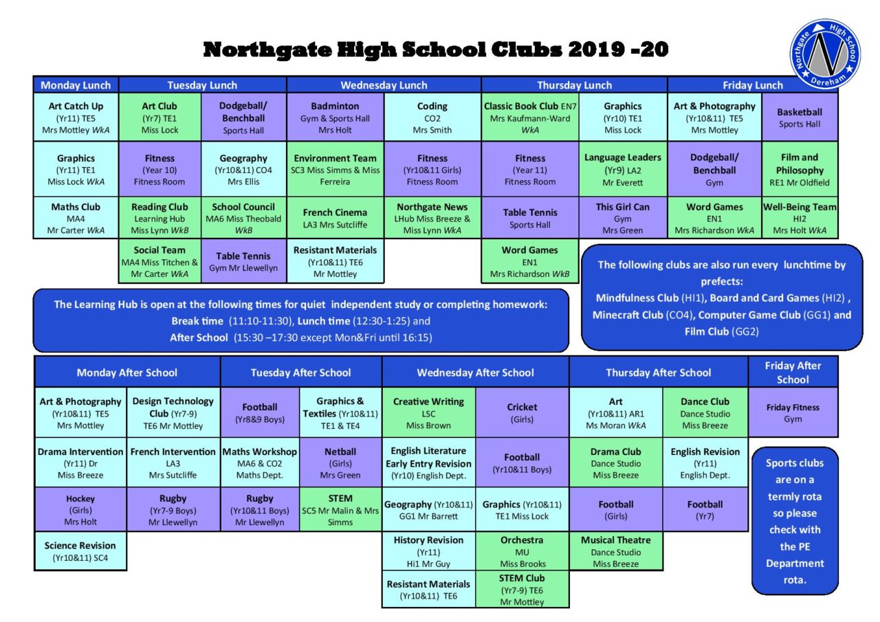 Clubs Available | Northgate High School
